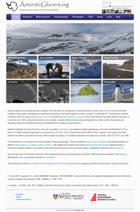 Portfolio: AntarcticGlaciers.org - Senktec